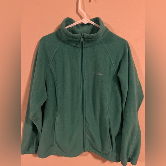 Columbia | Jackets & Coats | X Green Columbia Fuzzy Wool Fullzip Jacket ...